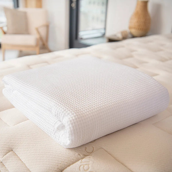 Naturepedic Organic Cotton Waffle Blankets - The Organic Mattress